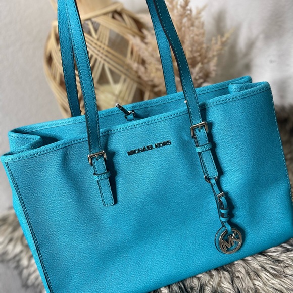 Bags | Aqua Blue Michael Kors Bag | Poshmark